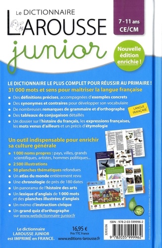Dictionnaire Larousse junior CE/CM de Larousse - Grand Format - Livre ...