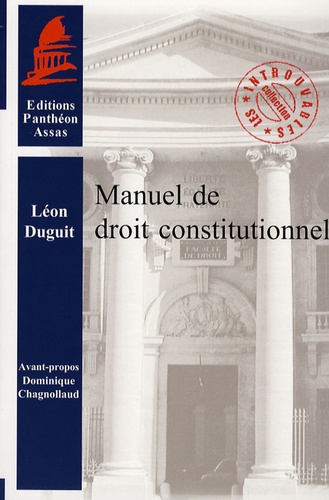 Manuel de droit constitutionnel - Léon Duguit - Livres - Furet du Nord