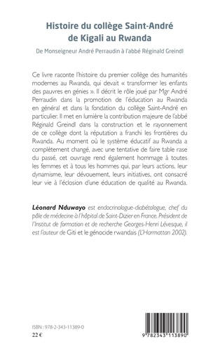 Histoire du collège Saint-André de Kigali au... - Léonard Nduwayo ...