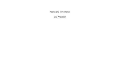 Poems and Mini Stories de Lisa Anderson - ePub - Ebooks - Decitre
