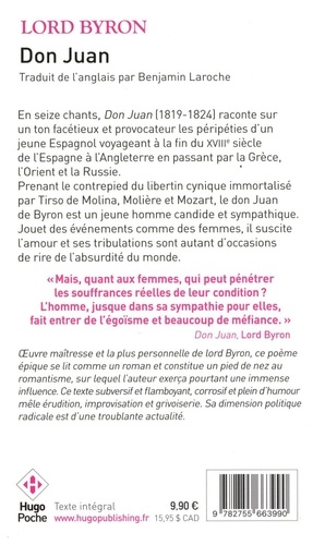 Don Juan de Lord Byron - Poche - Livre - Decitre