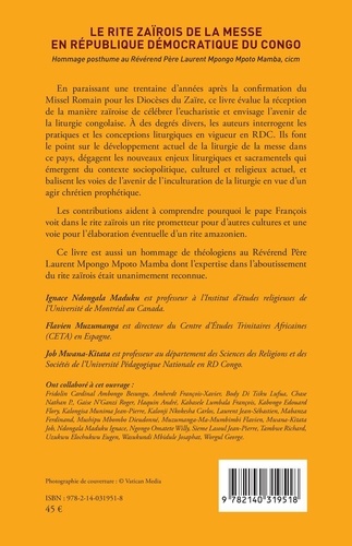 Rite zaïrois de la messe en République... de Maduku ignace Ndongala ...