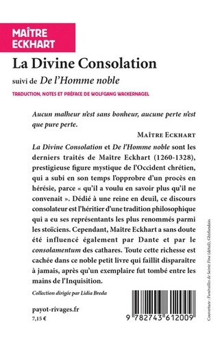 La divine consolation suivi de L'Homme noble de Maître Eckhart - Poche ...