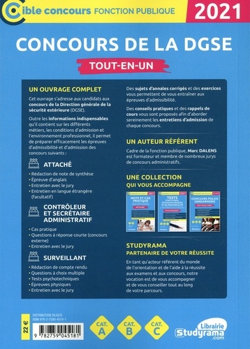 Concours de la DGSE - Tout-en-un - Marc Dalens - Livres - Furet du Nord