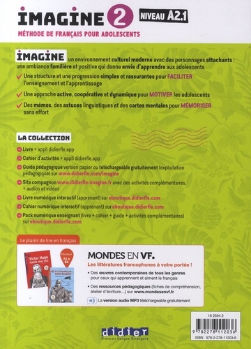 Imagine 2 Méthode de français A2.1 - Cahier... de Marie-Noëlle Cocton ...