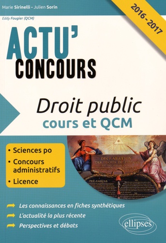 Droit public - Cours et QCM de Marie Sirinelli - Livre - Decitre
