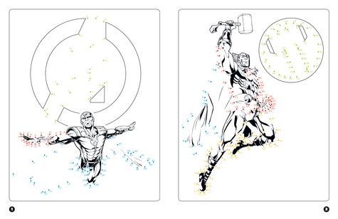 Avengers - Coloriages magiques - points à relier de Marvel - Album ...