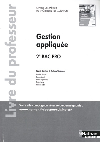Gestion appliquée 2de Bac Pro famille des... de Mathieu Simonneau ...