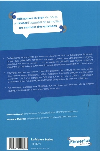 Finances locales de Matthieu Conan - Grand Format - Livre - Decitre