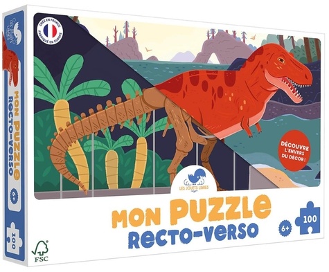 Mon puzzle recto-verso t-rex de Alexander Vidal - Livre - Decitre