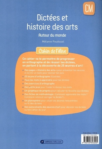 Dictées et histoire des arts CM Autour du monde... de Mélanie Pouëssel - Grand Format - Livre ...