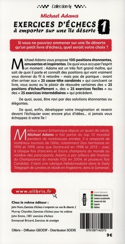 Exercices d'échecs à emporter sur une île... de Michael Adams - Grand ...