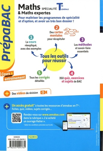 Maths spécialité & Maths expertes Tle générale de Michel Abadie - Grand ...