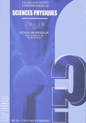 Fiches d'activités expérimentales de sciences... de Michel Poncelet - Livre - Decitre