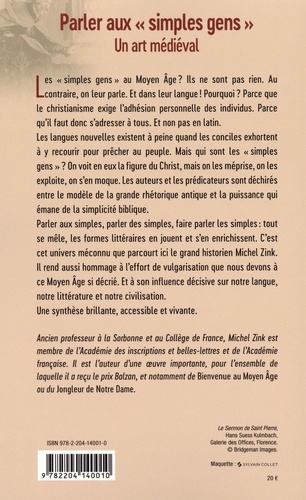 Parler aux "simples gens" - Un art médiéval de Michel Zink - Grand ...