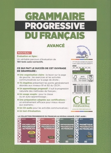 Grammaire progressive du français avancé B1 B2 - Michèle Boularès ...