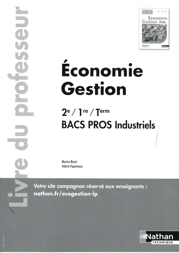 Economie-gestion 2de/1re/Tle Bac Pro Industriels... de Monica Manzi - Grand Format - Livre - Decitre