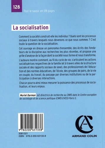 La socialisation de Muriel Darmon - Poche - Livre - Decitre