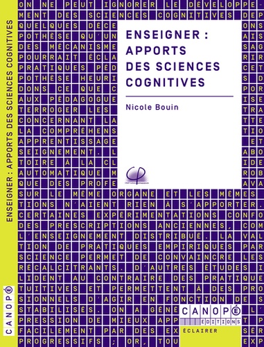 Enseigner : apports des sciences cognitives de Nicole Bouin - Grand Format - Livre - Decitre