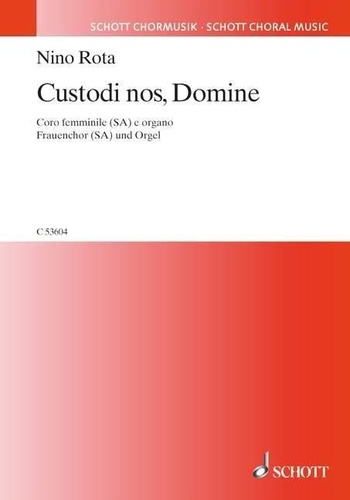 Custodi nos, Domine - female chorus (SA) and... de Nino Rota - Livre ...