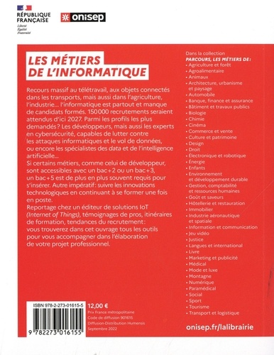 Les métiers de l'informatique de ONISEP - Grand Format - Livre - Decitre