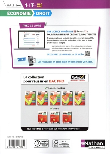 Economie-Droit 1re/Tle Bac Pro Multi'Exos - Livre... - Pascal Besson - Livres - Furet du Nord