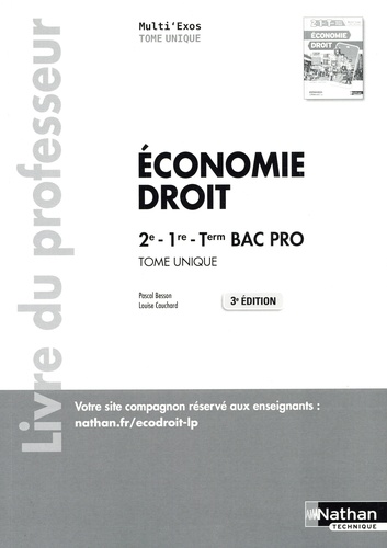 Economie-Droit 2de 1re Tle Bac Pro Multi'Exos -... de Pascal Besson - Grand Format - Livre - Decitre