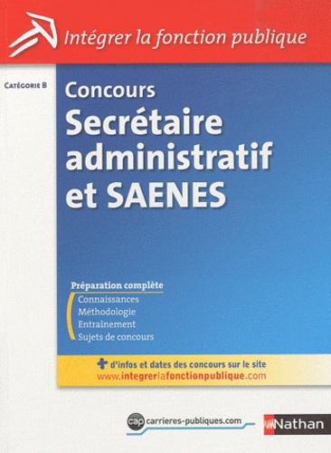 Concours secrétaire administratif et SAENES -... de Pascal Tuccinardi - Livre - Decitre