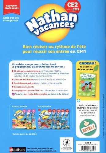 Nathan Vacances du CE2 vers le CM1 8/9 ans - Pascale Chavanette-Iglésia ...