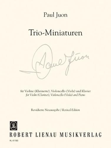Trio Miniaturen - revidierte Neuausgabe mit allen... de Paul Juon ...