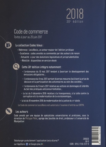 Code de commerce - Version eBook incluse - Philippe Pétel - Livres - Furet du Nord