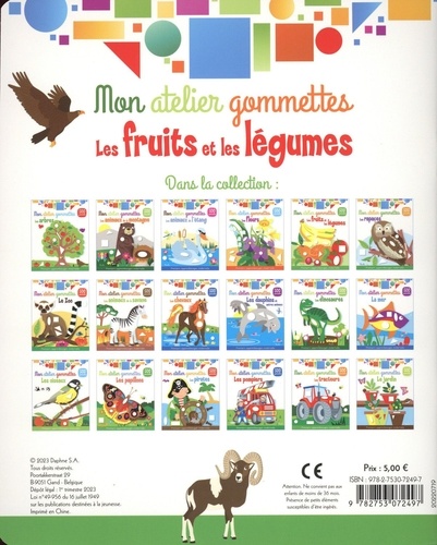 Les fruits et les légumes - 500 gommettes de Piccolia - Album - Livre ...