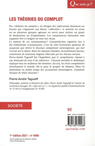 Les théories du complot - Pierre-André Taguieff - Livres - Furet du Nord