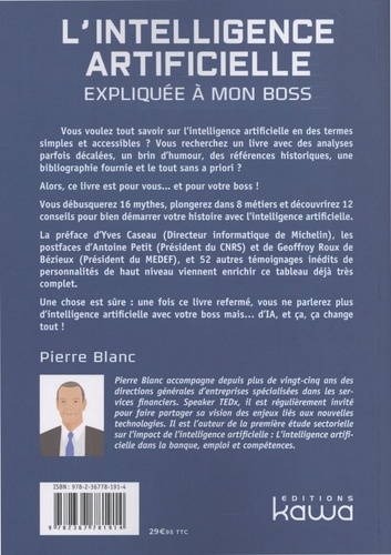 L'intelligence artificielle expliquée à mon boss de Pierre Blanc - Grand Format - Livre - Decitre