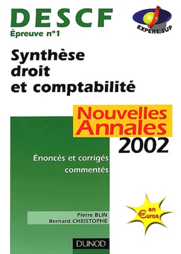 Descf Epreuve N° 1 Synthese Droit Et... de Pierre Blin - Livre - Decitre