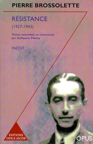 Résistance, 1927-1943 de Pierre Brossolette - Poche - Livre - Decitre