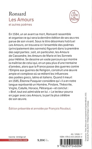 Les Amours - Et autres poèmes - Pierre de Ronsard - Livres - Furet du Nord