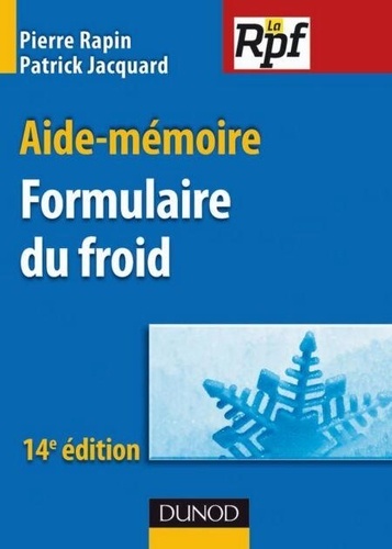 Aide-mémoire formulaire du froid - 14e édition de Pierre Rapin - PDF ...