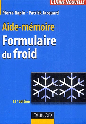Formulaire du froid de Pierre Rapin - Poche - Livre - Decitre