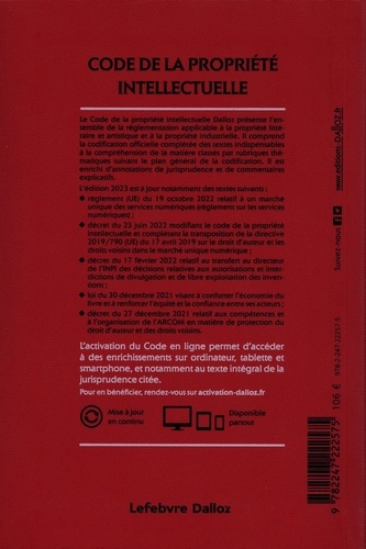 Code de la propriété intellectuelle - Annoté... de Pierre Sirinelli - Grand Format - Livre - Decitre