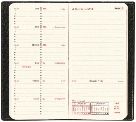 Agenda 2018 Italnote Soho 8,8*17 sem/1p+notes rouge dali, QUO VADIS ...