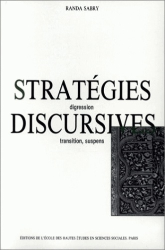 Stratégies discursives. - Digression,... de Randa Sabry - Livre - Decitre