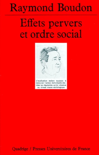 Effets Pervers Et Ordre Social de Raymond Boudon - Livre - Decitre