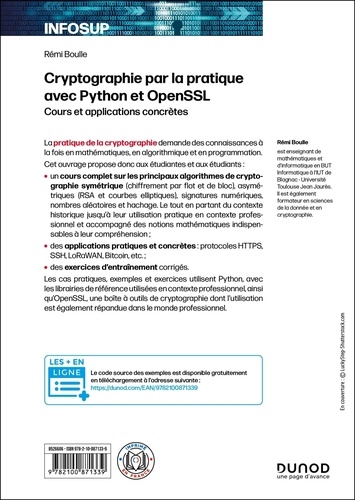 Cryptographie par la pratique avec Python et... de Rémi Boulle - Grand Format - Livre - Decitre