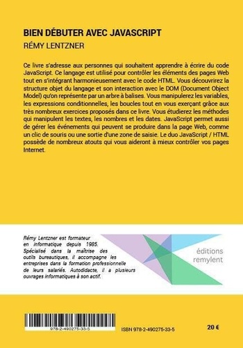 Bien débuter avec JavaScript de Rémy Lentzner - Grand Format - Livre ...