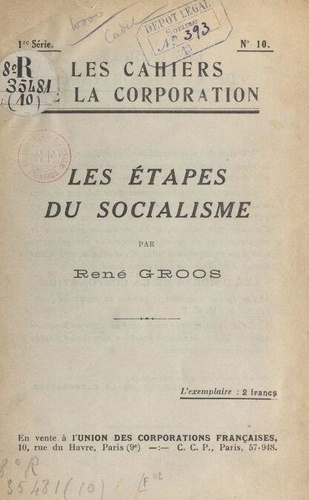 Les étapes du socialisme - Conférences faites... de René Groos - ePub ...