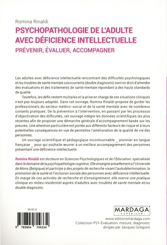 Psychopathologie de l'adulte avec déficience... de Romina Rinaldi ...