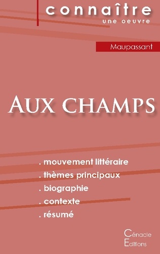 Aux champs de Maupassant - Fiche de lecture de Guy de Maupassant ...