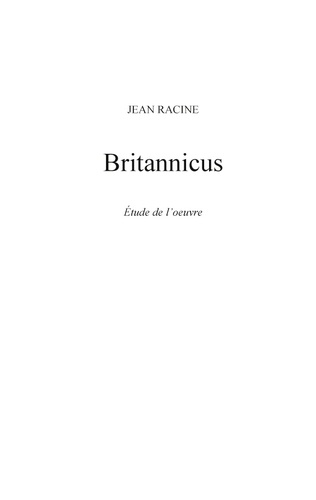 Britannicus de Jean Racine (fiche de lecture et... de Jean Racine ...