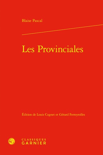 Les Provinciales - Blaise Pascal - Livres - Furet du Nord
